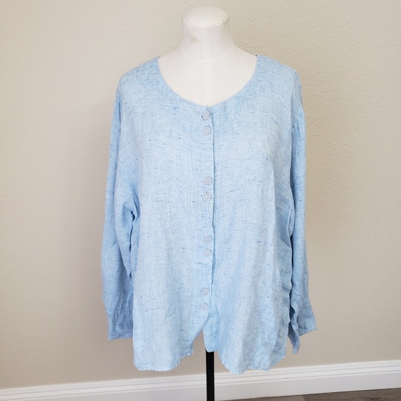 Flax | Jackets & Coats | Flax Linen Jacket Large | Poshmark